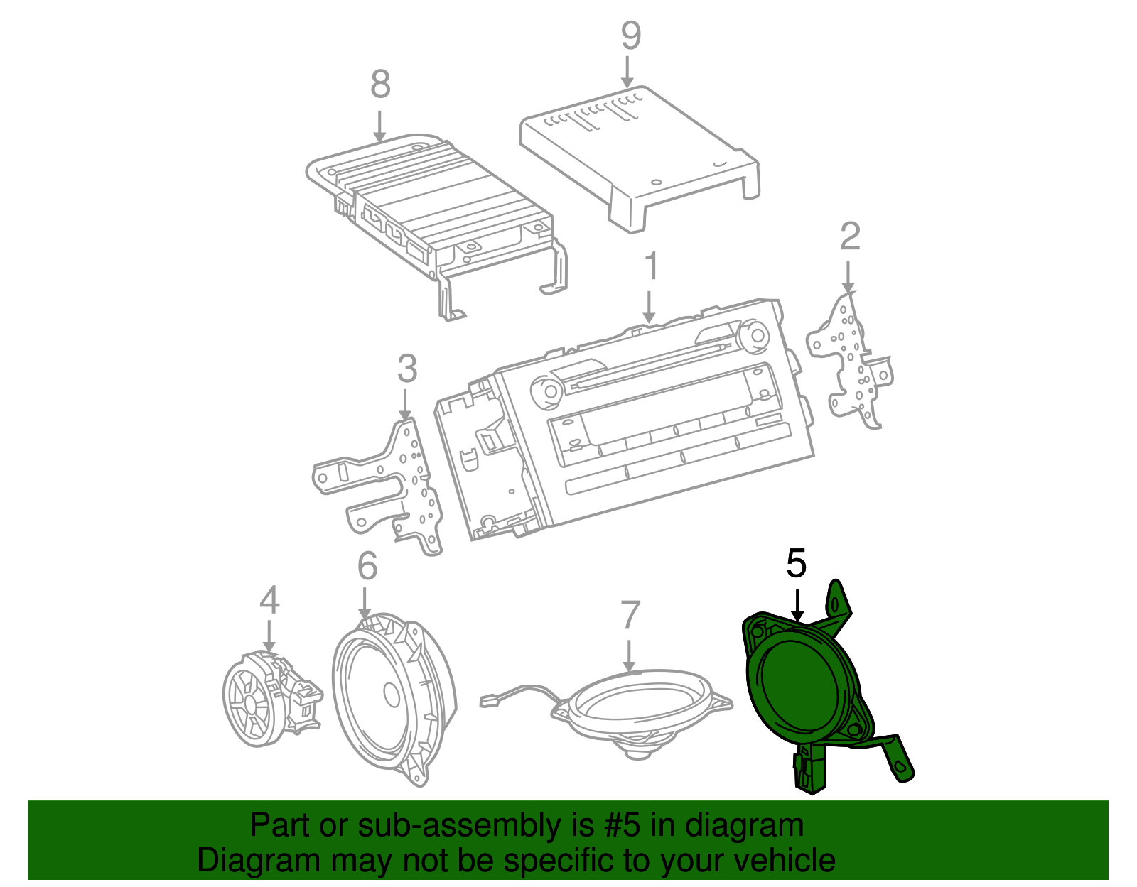 2009-2012 Toyota Corolla 2009-2012 Toyota Corolla - Tweeter 86160-02830 ...
