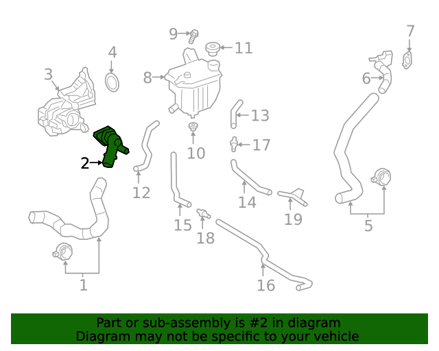 16031-24011 - Water Inlet - 2019-2022 Toyota Corolla | OEM Genuine ...