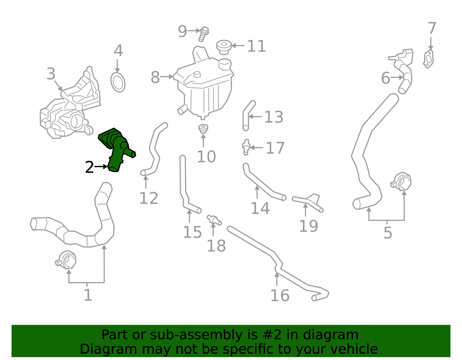 2019-2022 Toyota Corolla Water Inlet 16031-24011 | Toyota Parts Center