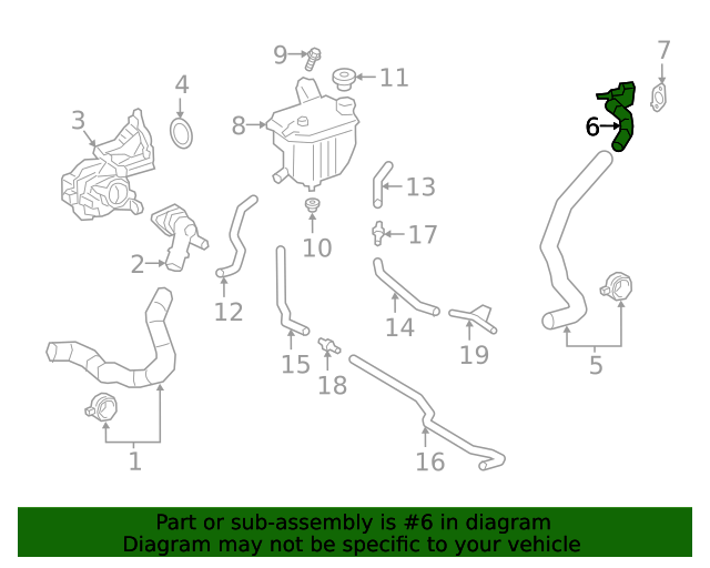 2019-2023 Toyota Water Outlet 16331-F2010 | Toyota Parts Center