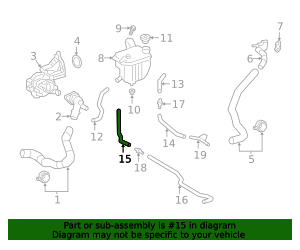 16267-F2010 - By-Pass Hose - 2020 Toyota Corolla | OEM Genuine Toyota Parts