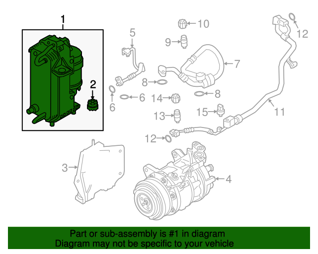 64509891030 - 2016-2022 BMW Condenser (64-50-9-891-030) | BMW of South ...
