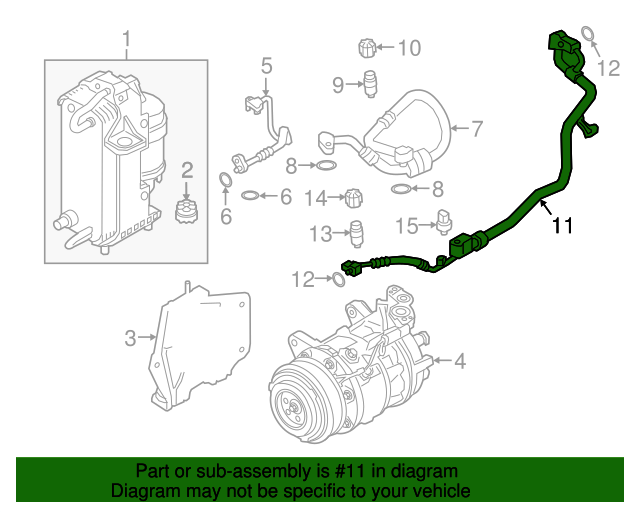 Genuine BMW 64-53-9-324-796 | Pressure Pipe | FREE Shipping on Most ...