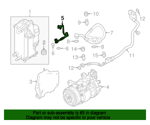 64539309005 - 2016-2020 BMW Pressure Hose (64-53-9-309-005) | BMW of ...