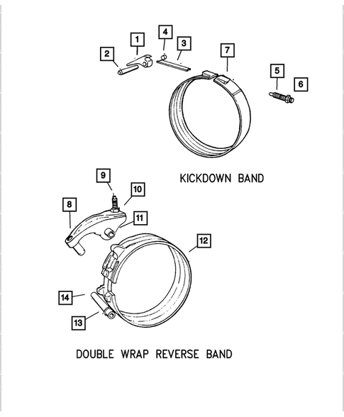 Bands, Reverse and Kickdown for 2001 Dodge Ram 1500 | Mopar Genuine Parts
