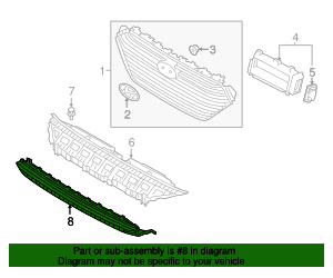 2017-2019 Hyundai Ioniq Lower Grille 86560-G2000-TAD | OEM Parts Online