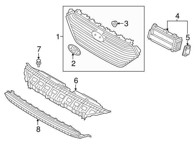 2017-2019 Hyundai Ioniq Lower Grille 86560-G2000-TAD | OEM Parts Online
