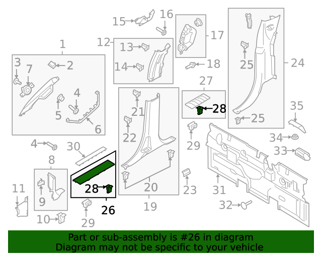 FL3Z-1513209-AB - Scuff Plate 2015-2023 Ford | AutoNationParts.com