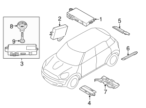 2007-2016 Mini Bumper antenna passive access 61-35-6-922-212 ...