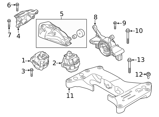 22116876206 - 2019-2020 BMW Mount Bracket (22-11-6-876-206) | BMW of ...