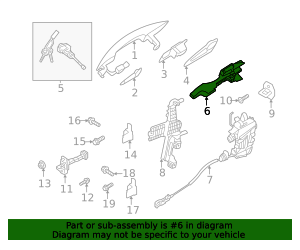 Genuine Handle Base for 2022-2024 Hyundai Elantra | Part# 82655-AA005 ...