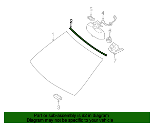 2008-2014 Mercedes-Benz Windshield Molding 204-671-06-20 ...