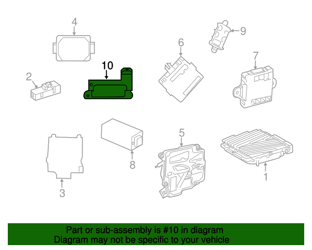 212-540-63-40 - Control Module Bracket 2014-2018 Mercedes-Benz ...