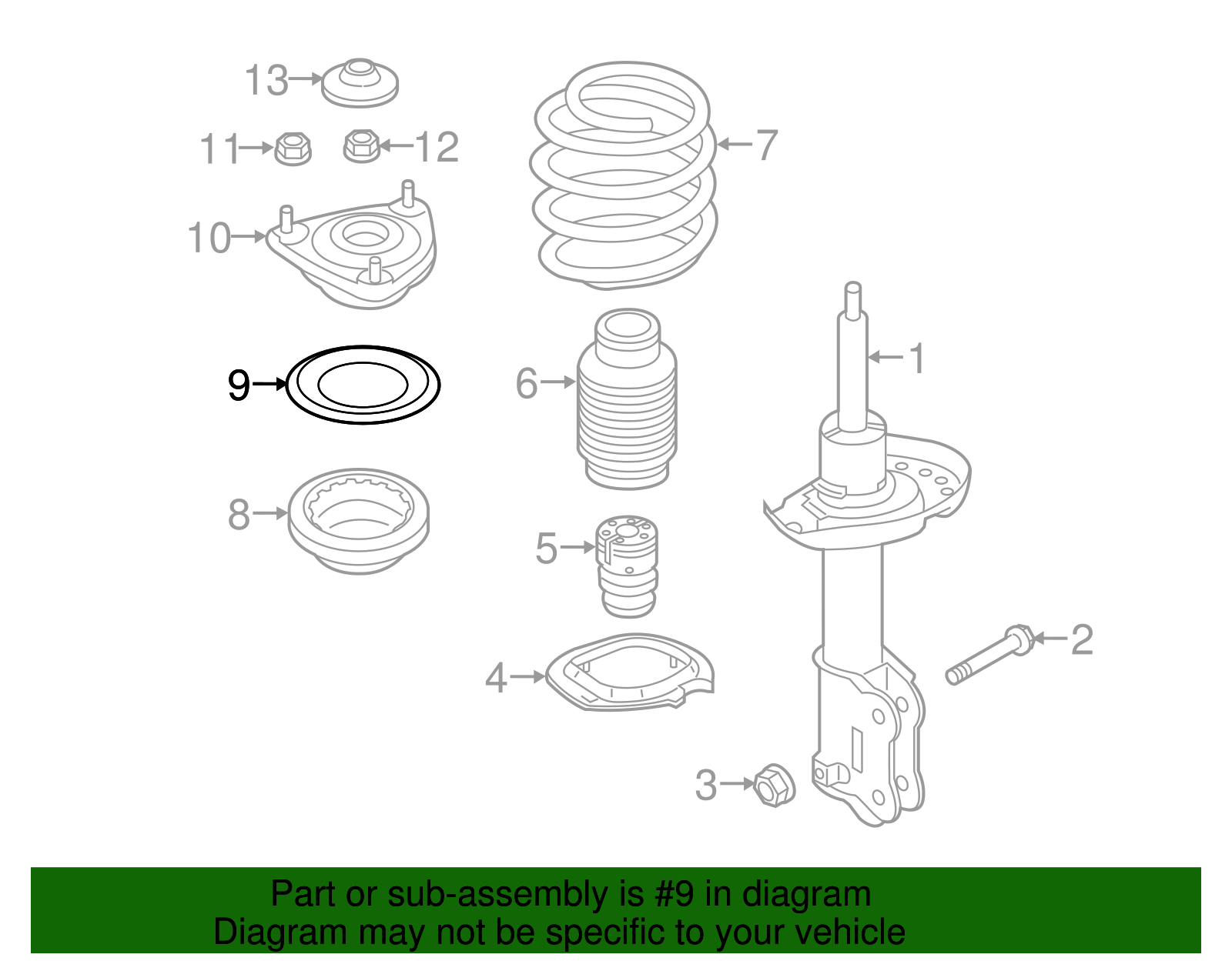 54623-A5000 - Upper Spring Insulator 2014-2019 Kia | Kia.Parts Store