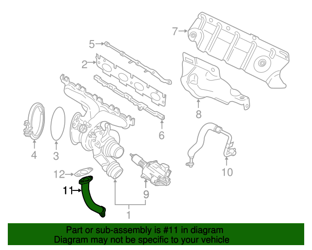 11427617535 - 2016-2021 BMW Oil Outlet Tube (11-42-7-617-535) | BMW of ...