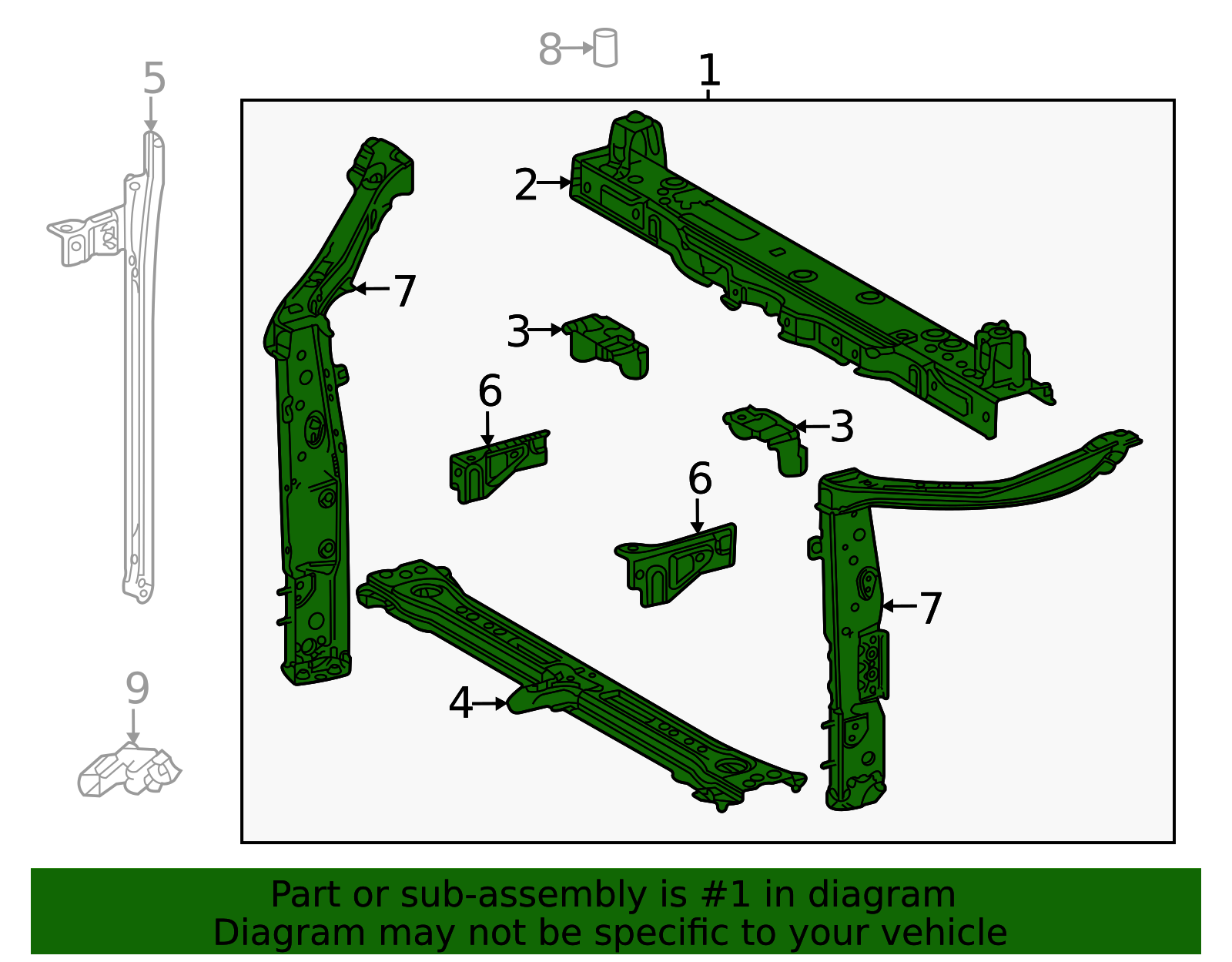 Genuine Toyota Radiator Support part# 53210-08900 for 2021-2024 Toyota ...
