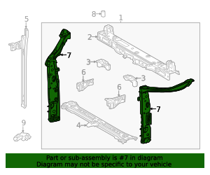 2021-2023 Toyota Sienna Radiator Support Side Panel 53203-08050 ...