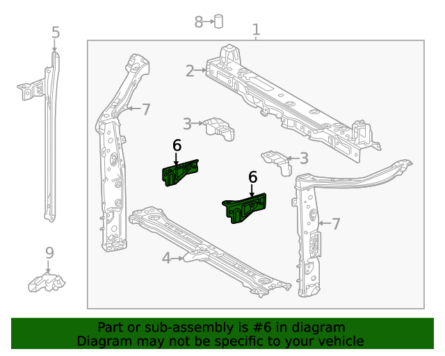 53245-08040 - Headlamp Bracket 2021-2024 Toyota Sienna | Longo Toyota Parts