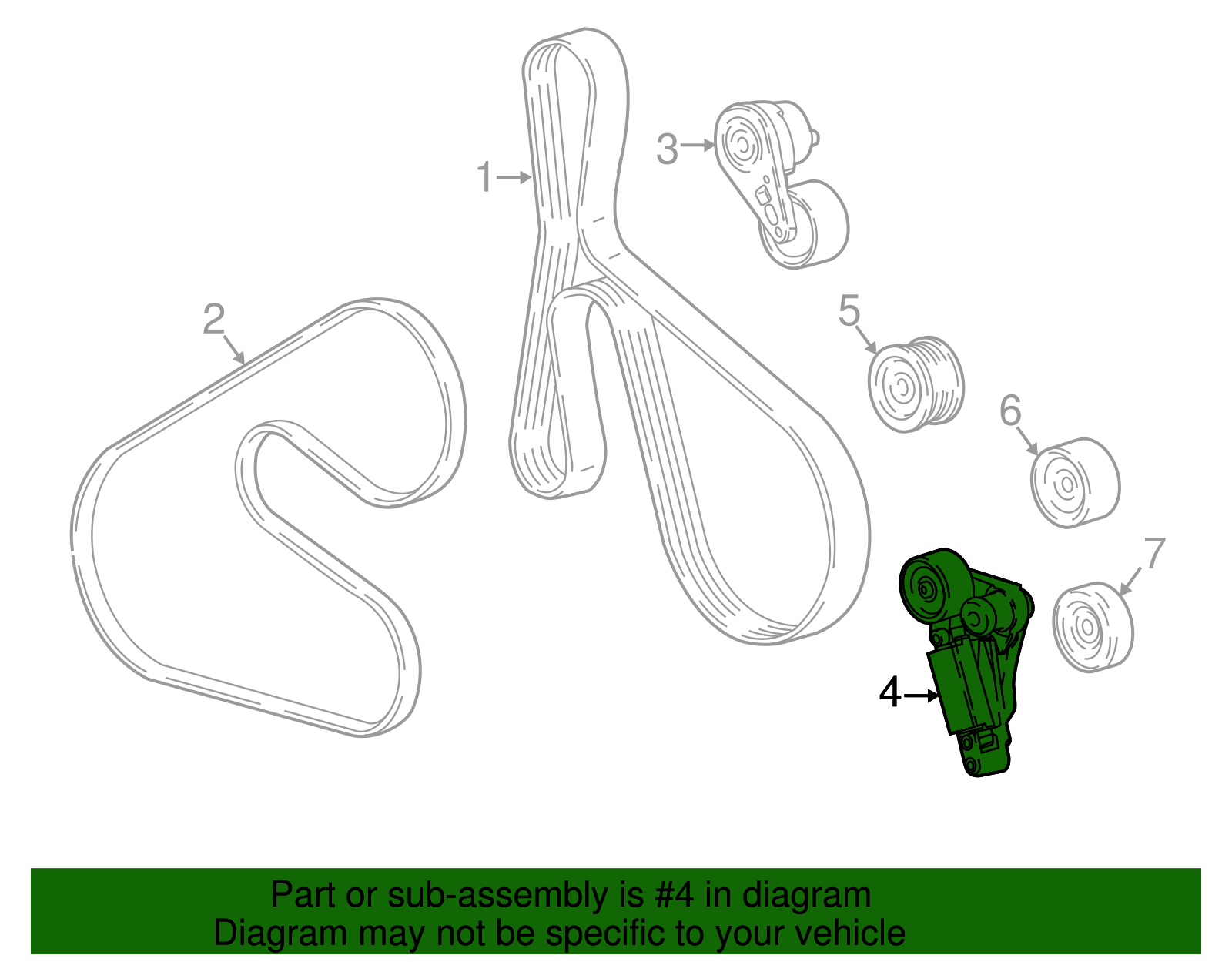 2016-2018 GM Drive Belt Tensioner 12684847 GM | GMPartsDirect.com