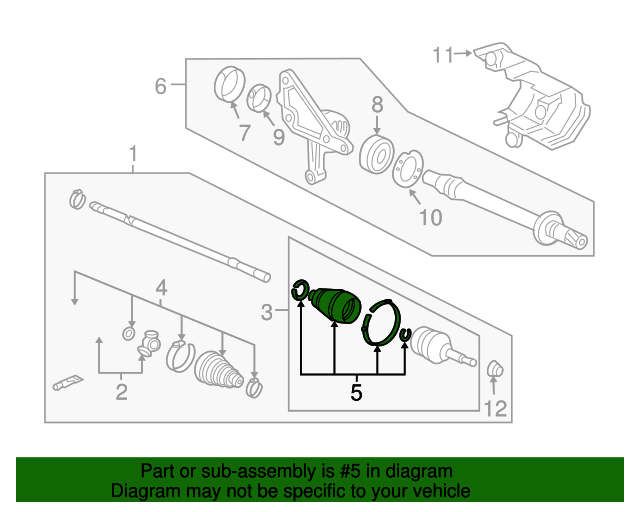44018-STK-A03 - Boot Set Outboard Honda Parts Online