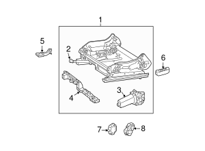 204-910-73-36 - Seat Track Adjust Mechanism - 2008-2015 Mercedes-Benz ...