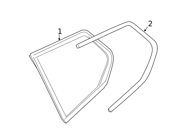 51-37-7-444-124 - Finisher, side window, rear right 2019-2024 BMW X7 ...