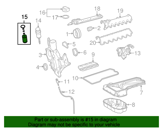 275-180-00-09 - Engine Oil Filter Element 2003-2023 Mercedes-Benz ...