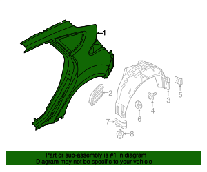 2012-2018 Ford Focus Quarter Panel CM5Z-5827841-A | OEM Parts Online