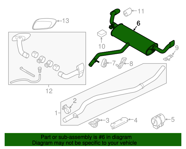 Genuine BMW 18-30-7-646-124 | Rear Muffler | FREE Shipping on Most ...