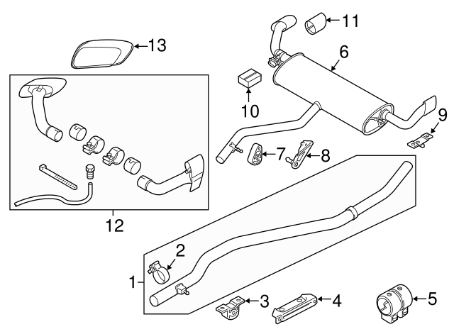 Genuine BMW 18-30-7-646-124 | Rear Muffler | FREE Shipping on Most ...