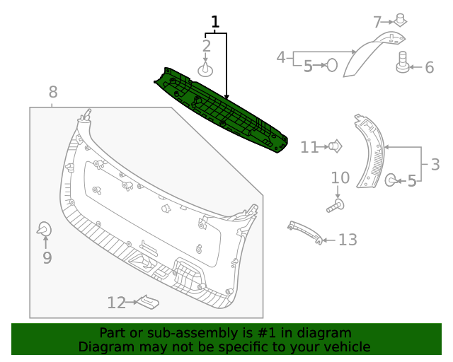 81720-R5500WK - Upper Trim 2024 Kia Sorento | Kia.Parts Store