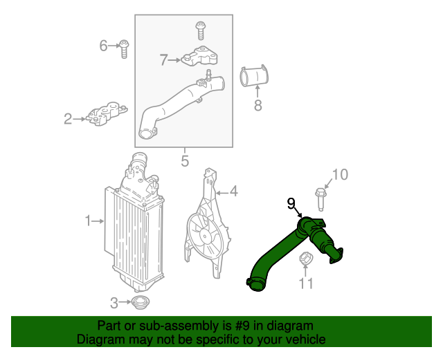 2018-2021 Ford EcoSport Inter-Cooler Hose GN1Z-6C646-A | OEM Parts Online