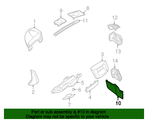 2009-2014 Nissan Maxima Finish Panel - Driver's Side (LH) 68921-9N00A ...