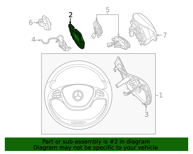 099-464-52-05 - Horn Contact Ring 2018-2021 Mercedes-Benz | Mercedes ...