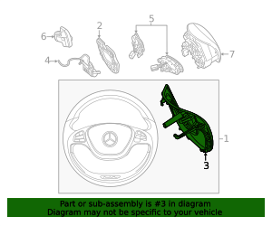 099-464-41-00-7P93 - Steering Wheel Trim 2018-2020 Mercedes-Benz ...