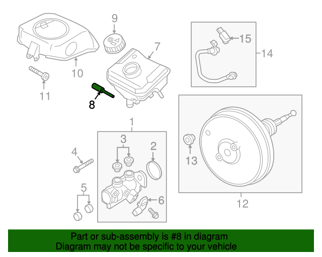 2015-2023 Audi Reservoir Stud WHT-007-916 | Audi USA Parts