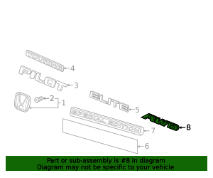 2012-2021 Honda Emblem, Rear (Awd) 75719-T0A-000 | OEM Parts Online