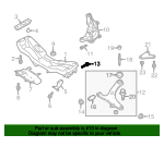 2014-2023 Subaru Lower Control Arm Bolt 901000396 | Subaru Parts Store