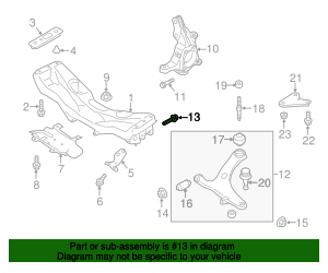 2014-2024 Subaru Lower Control Arm Bolt 901000396 | Subaru Parts For You