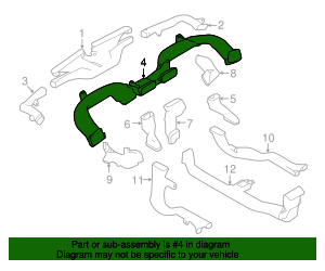 2017-2021 Nissan Rogue Sport Center Duct 27860-4BA0A | QuirkParts