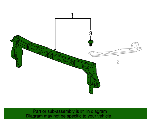 84003890 - Front End Upper Tie Bar 2016-2019 Chevrolet Volt | Gateway ...
