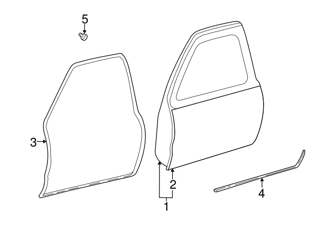 2003-2005 Mazda Door Shell 1F70-58-010B | AutoNationParts.com