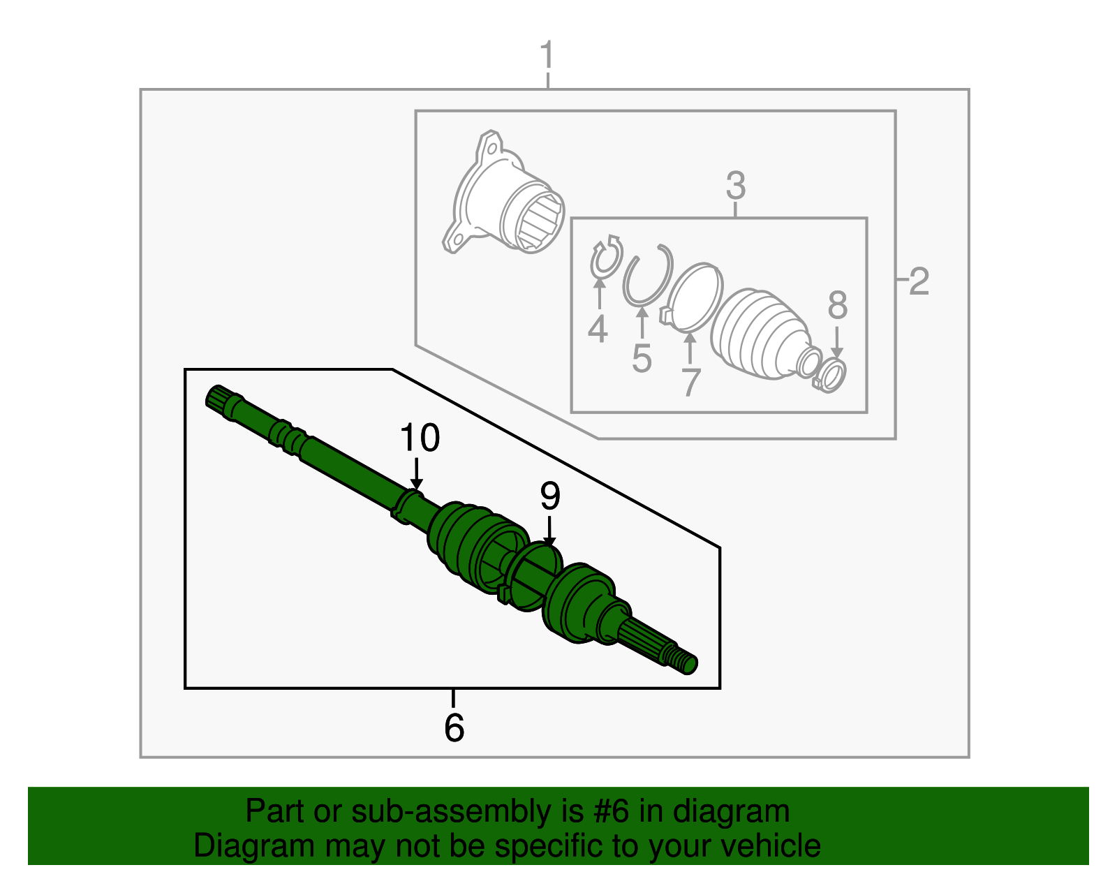 2007-2013 Suzuki SX4 | 2007-2013 Suzuki SX4 - Outer Boot | 4411880JA1 ...