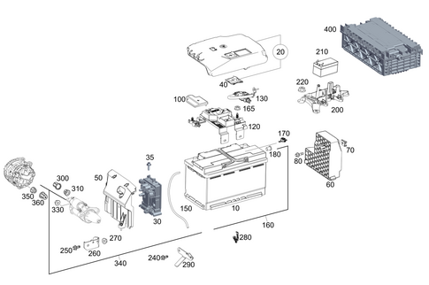 Battery, Starter/Alternator Cable for 2022 Mercedes-Benz CLA250 ...