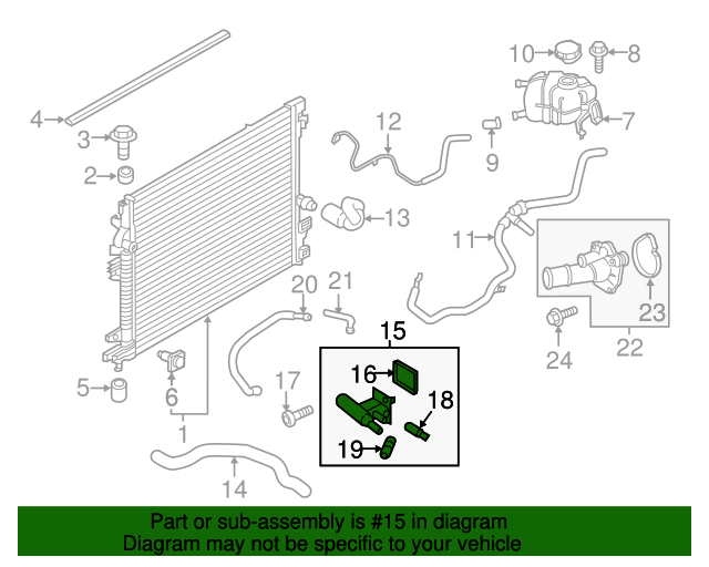 2019-2023 Ford Engine Coolant Outlet Flange K2GZ-8K556-A | OEM Parts Online