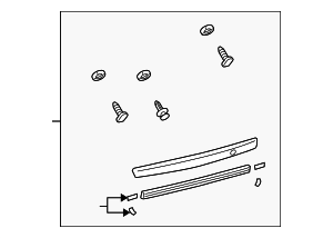76801-02350-B0 - License Molding - 2009-2010 Toyota Corolla | OEM ...