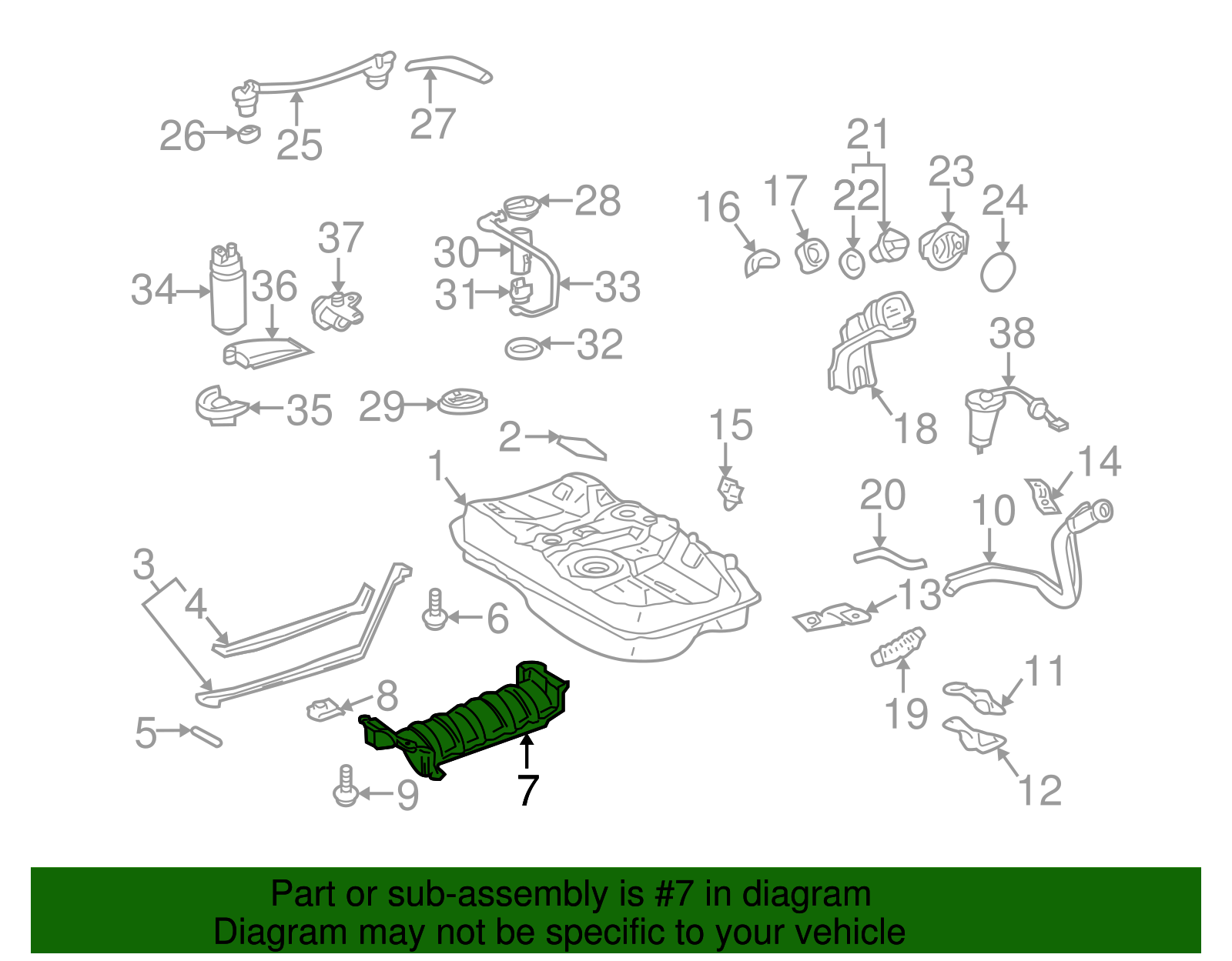 1992-2009 Toyota Fuel Tank Shield (Lower) 77631-06011 | OEM Parts Online