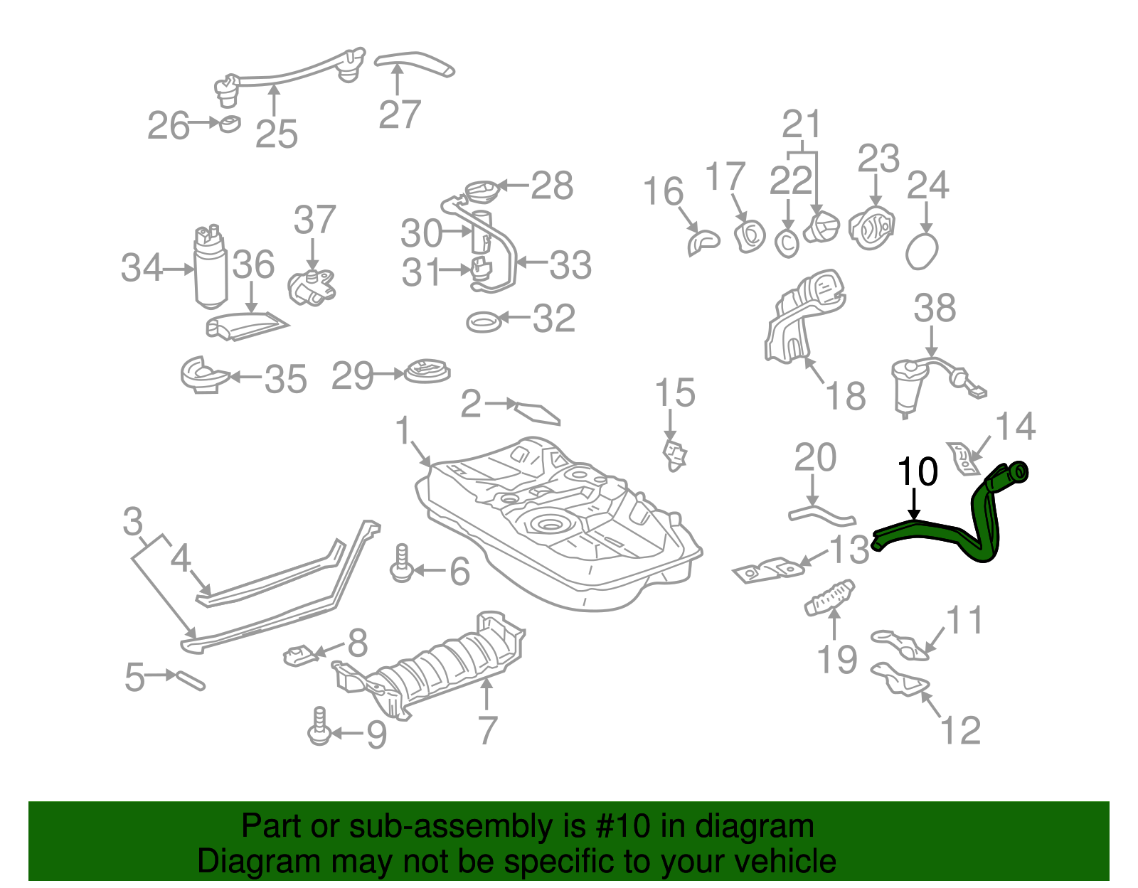 2003-2006 Toyota Filler Neck 77201-06090 | Toyota San Diego Parts