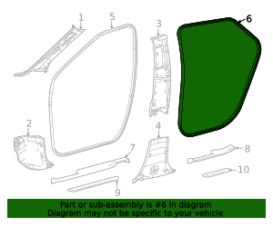 62331-62010 - Weather-Strip On Body 2016-2020 Toyota Mirai | Longo ...