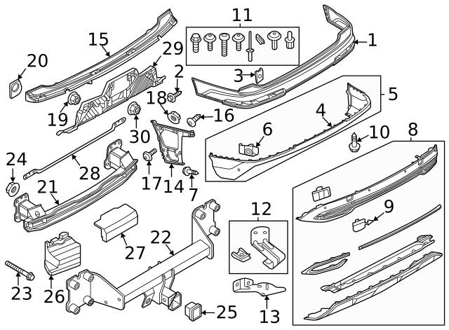 2020 Audi Q7 Spoiler 4M0-807-434-Q-IX3 | Audi USA Parts
